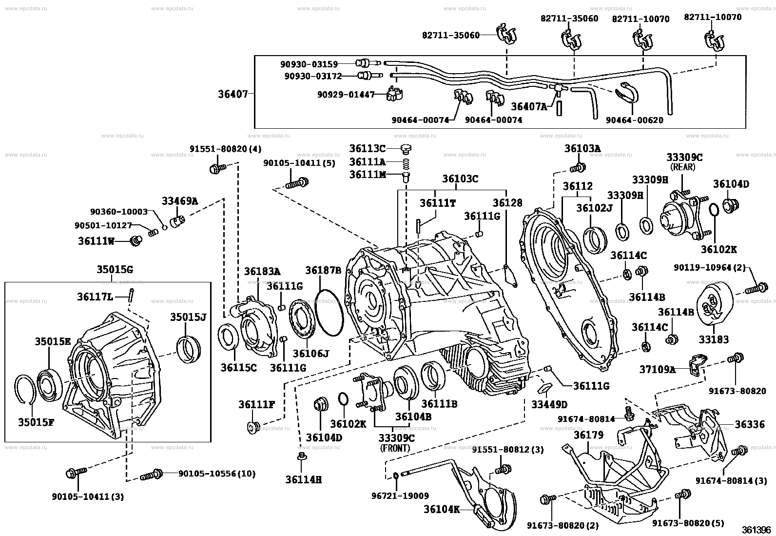 Transfer case & extension housing for Toyota Land Cruiser 200, 11 ...