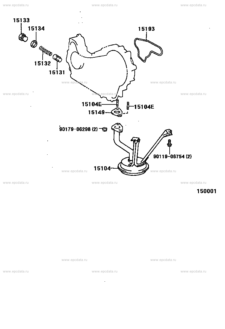 Engine oil pump for Toyota Land Cruiser Prado J90, 2 generation ...