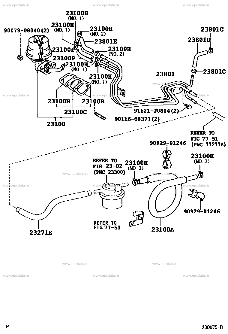 Fuel pump & pipe for Toyota Hiace H100, 4 generation 01.1989 - 07.1998 ...