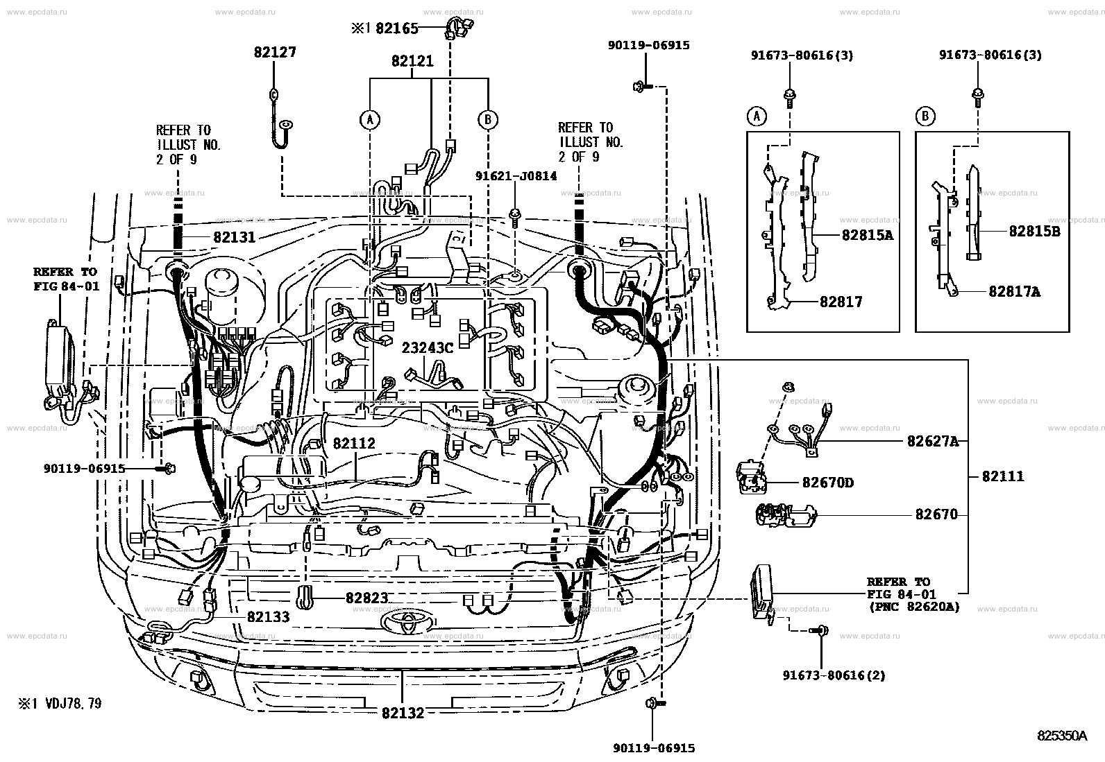 Wiring & clamp for Toyota Land Cruiser VDJ76R - Amayama