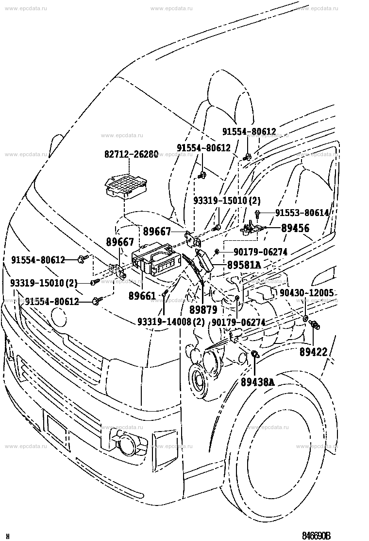Electronic fuel injection system for Toyota Hiace XH10, 5 generation 08 ...