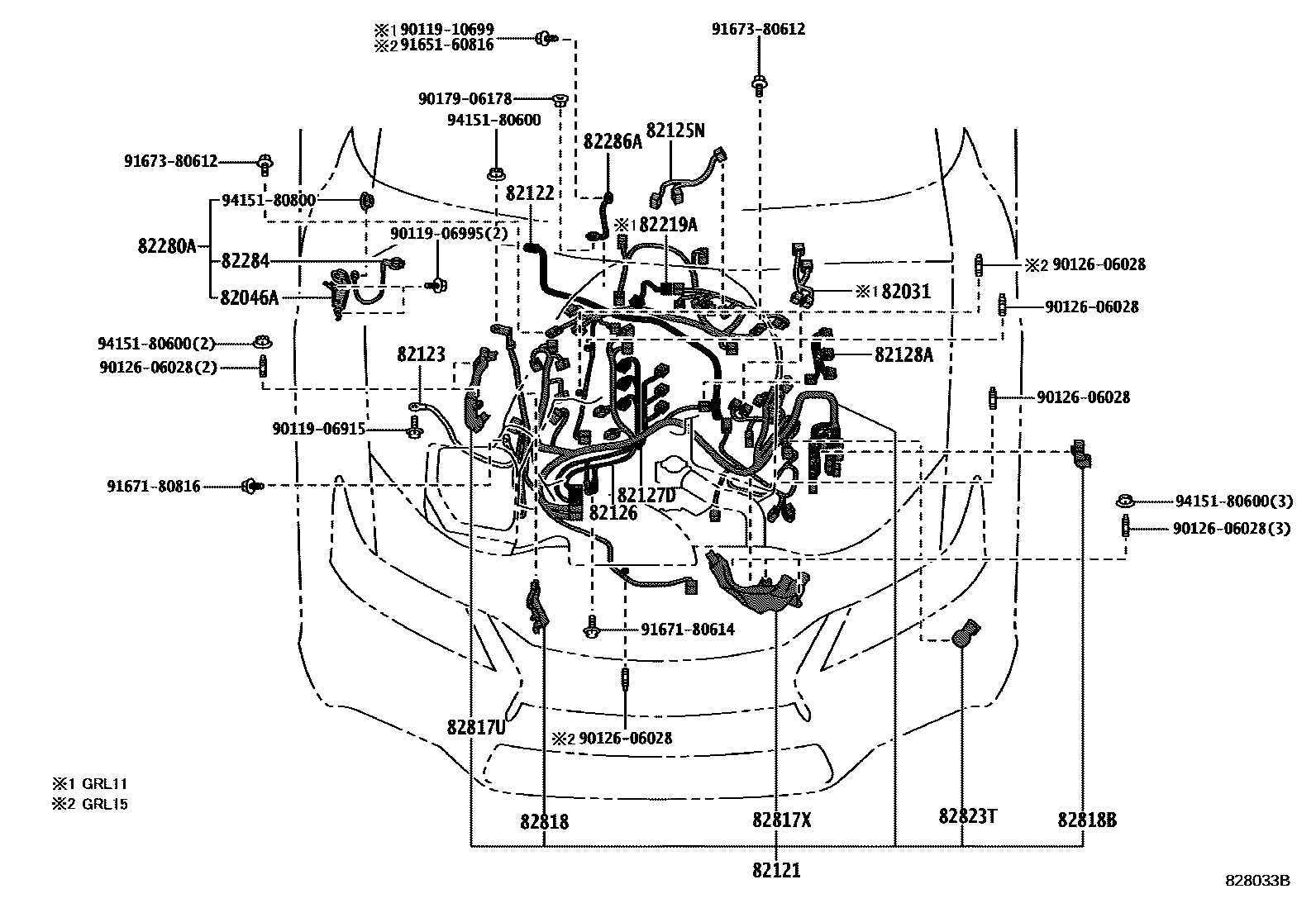 Wiring & clamp for Lexus GS Series GRL15L - Auto parts - Amayama