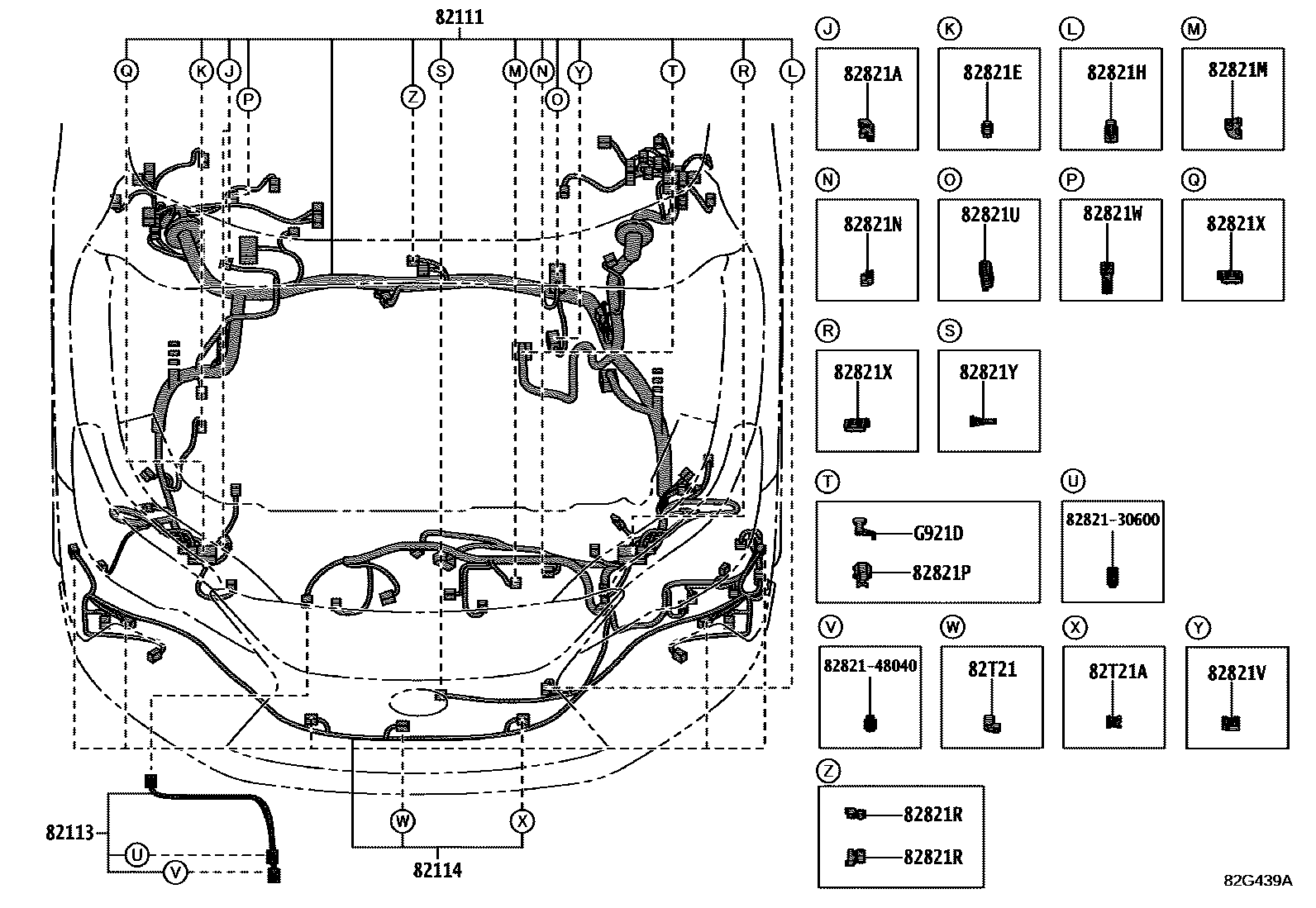 Wiring & clamp for Lexus RX Series AALH15L - Auto parts - Amayama