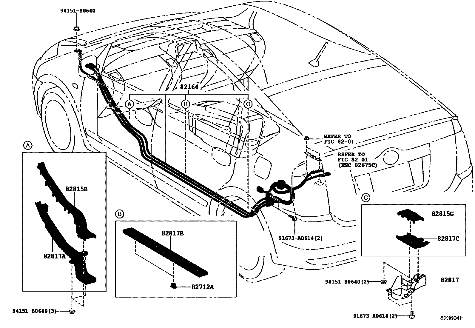 Wiring & clamp for Toyota Prius NHW20L - Genuine parts - Amayama