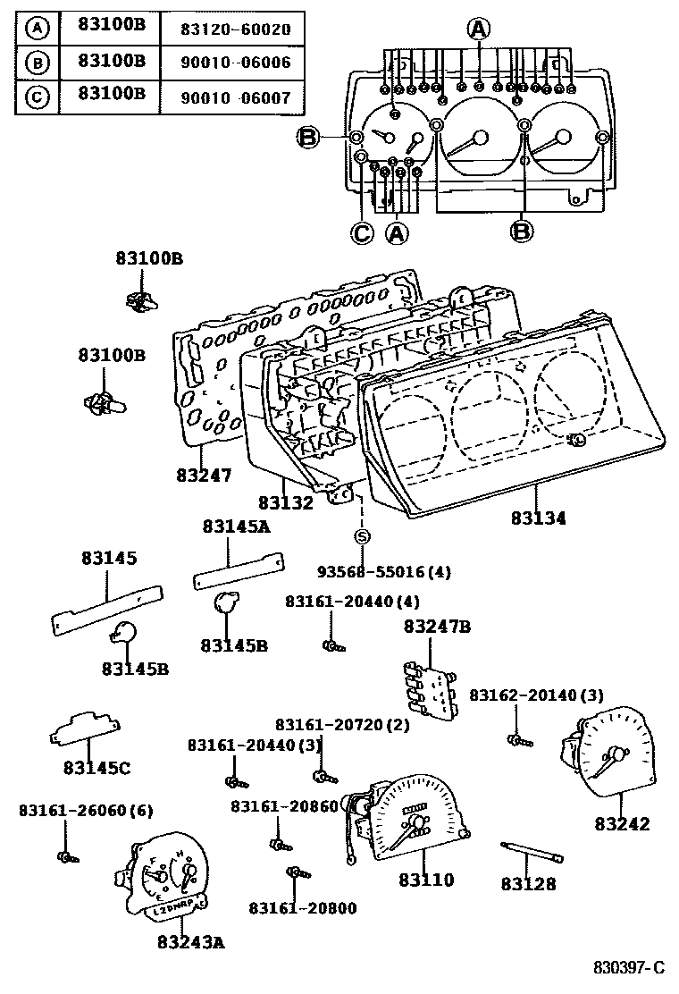 Meter for Toyota Hiace LXH28L - Auto parts - Amayama