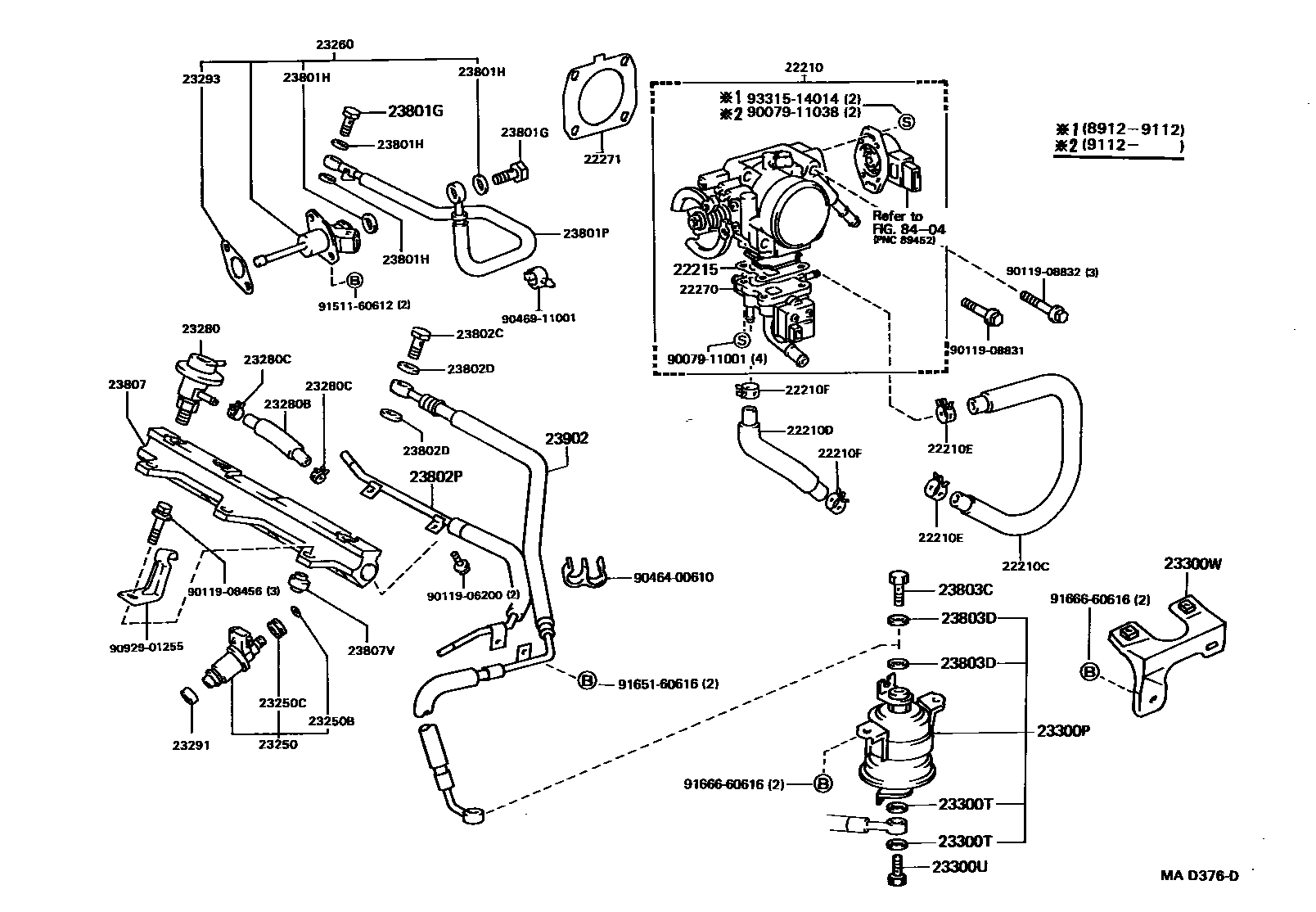 Fuel injection system for Toyota MR2 SW20R - Auto parts - Amayama