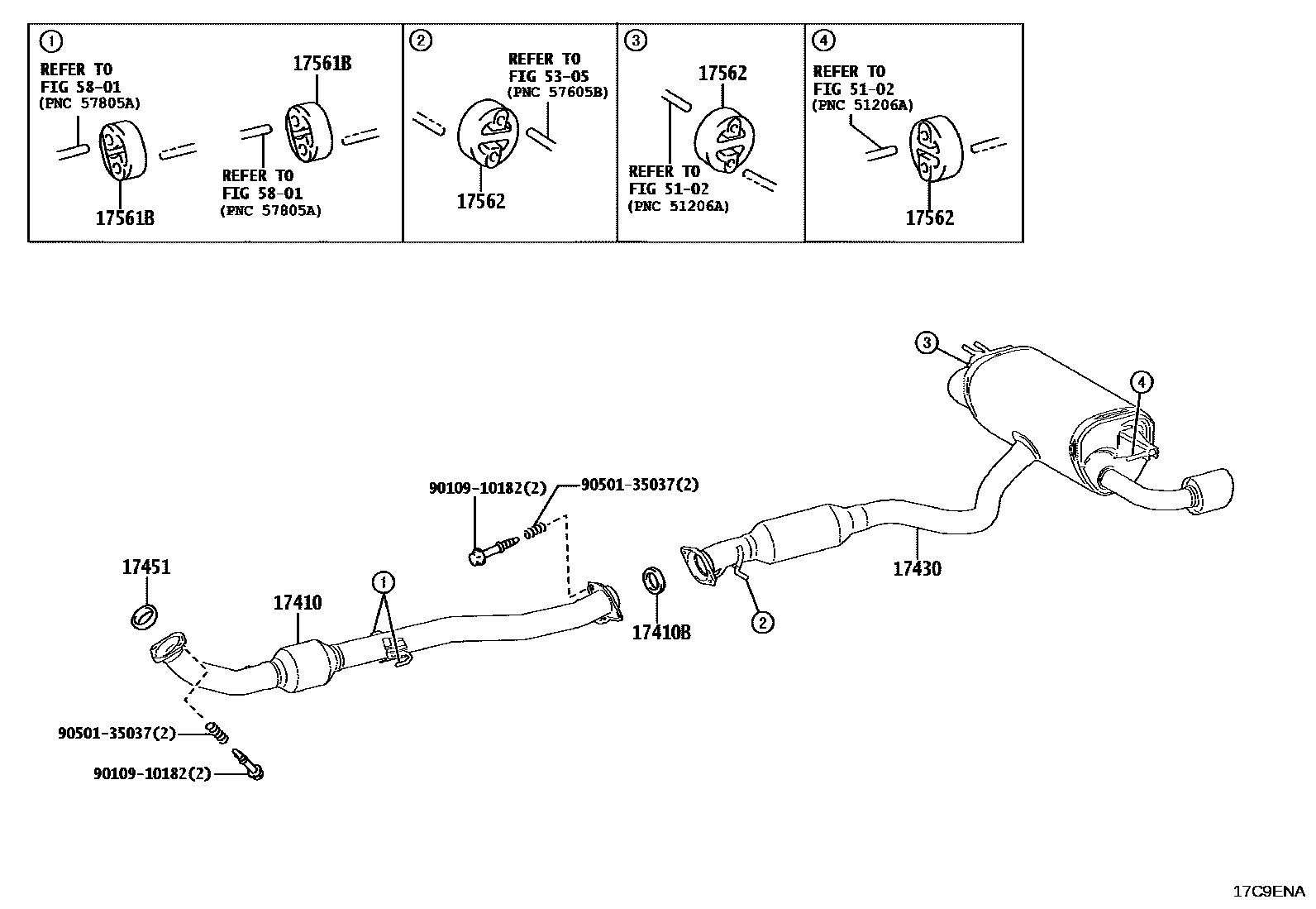 Exhaust pipe for Toyota Yaris GXPA16L - Auto parts - Amayama