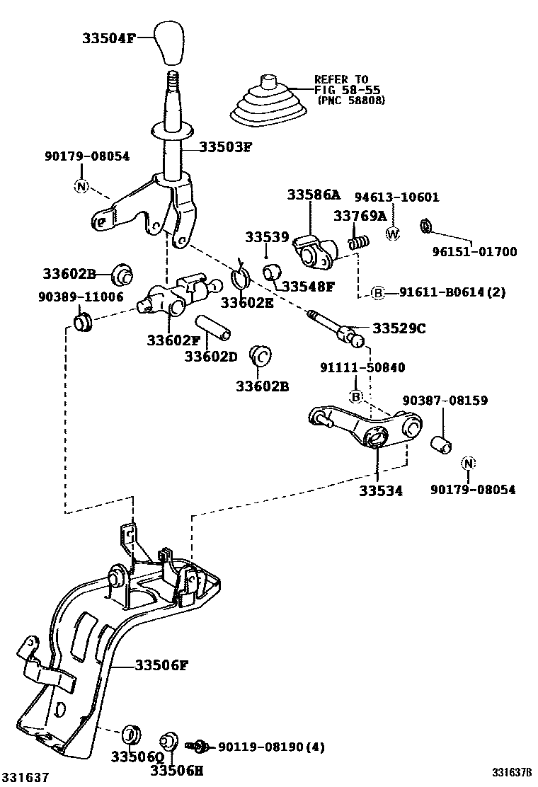 Shift lever & retainer на Тойота Dyna KDY231R - Автозапчасти - Амаяма ...