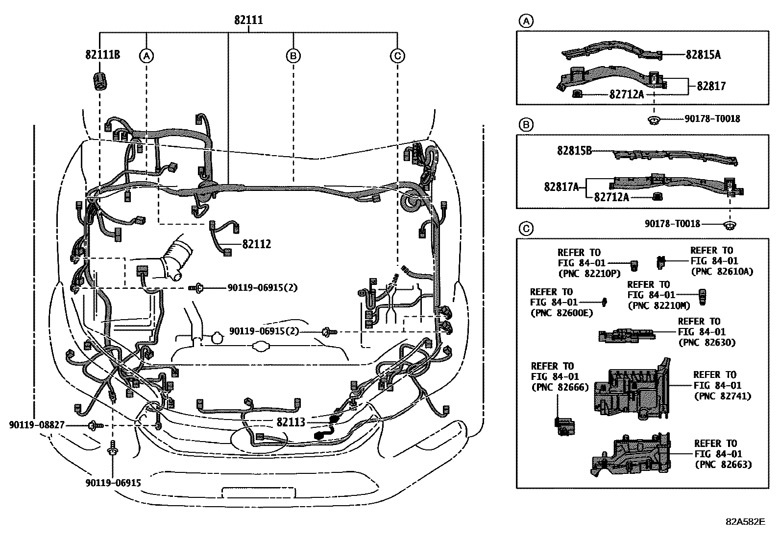 Wiring & clamp for Toyota Hilux GUN125R-BNFSXW3, 06.2019 - 09.2020 ...