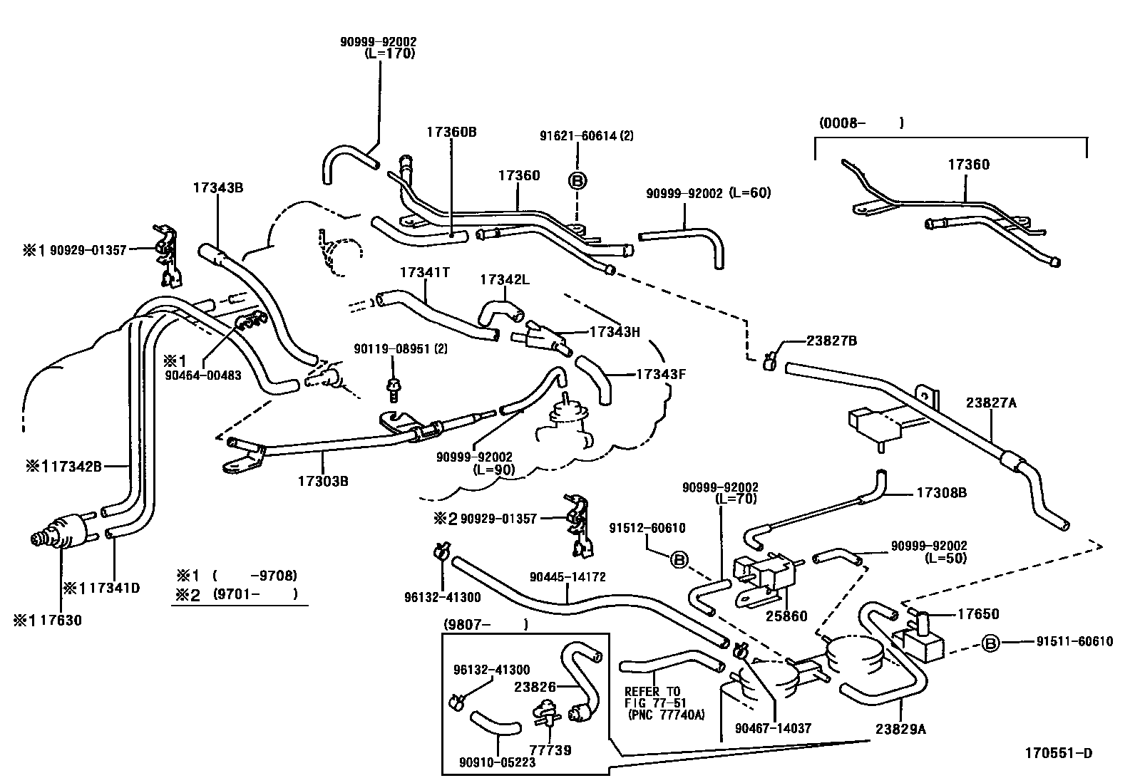 Vacuum piping for Toyota 4Runner VZN185L - Auto parts - Amayama