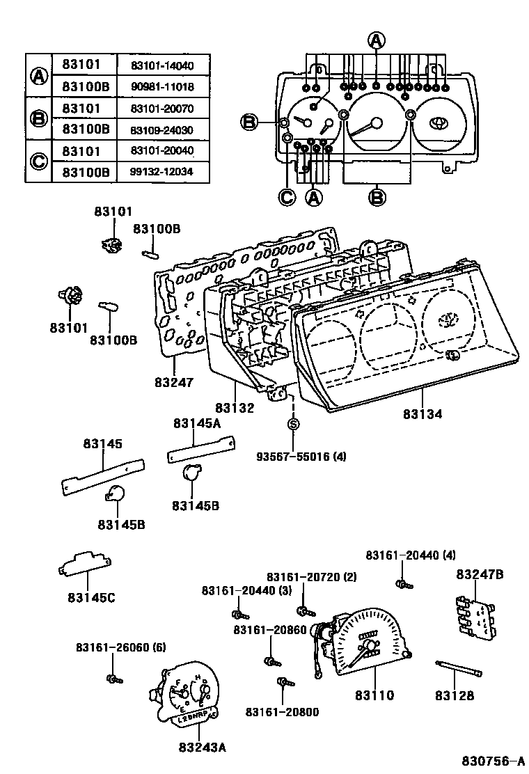 Meter for Toyota Hiace RCH22L - Auto parts - Amayama