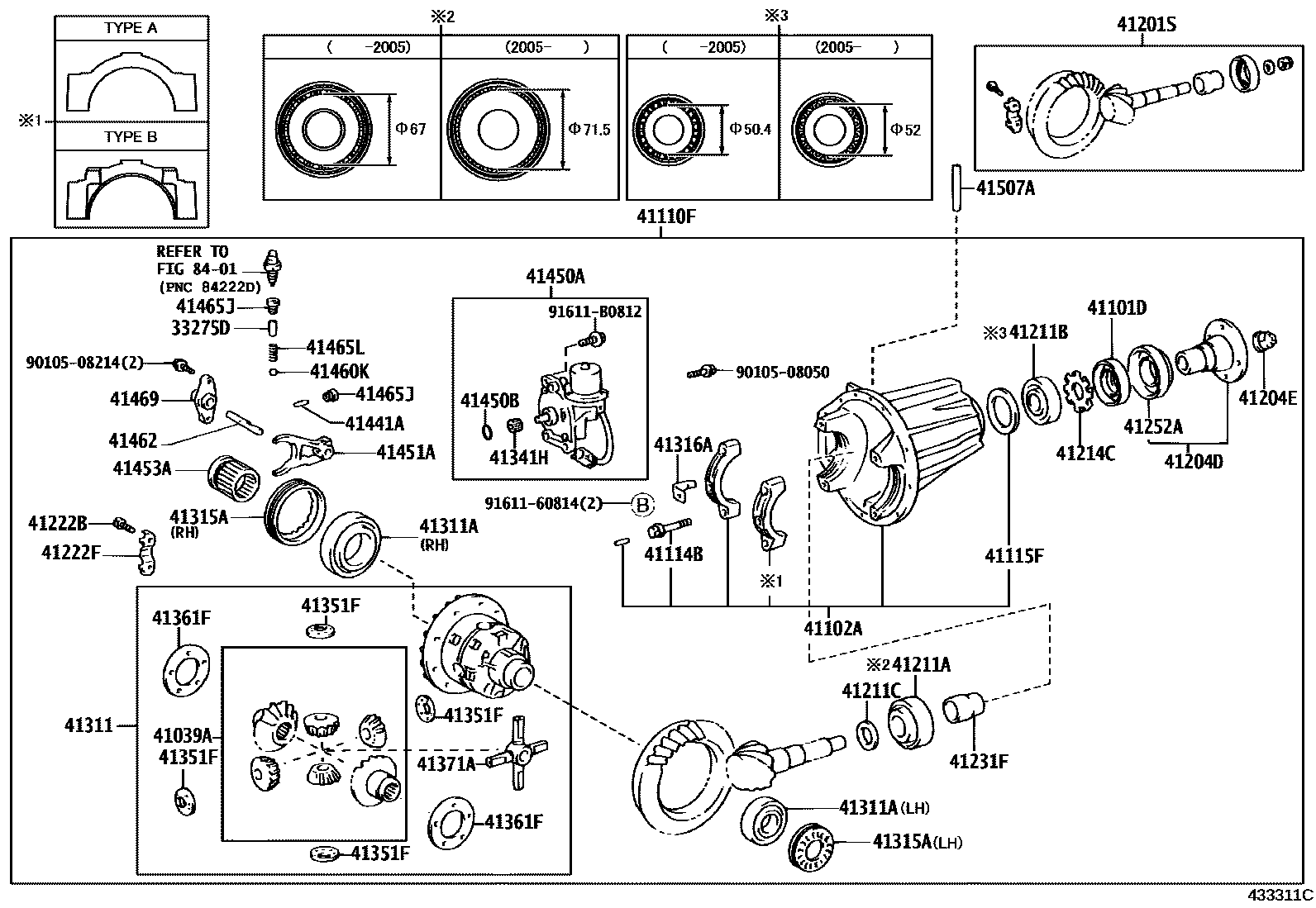 Front axle housing & differential for Toyota Land Cruiser HZJ79R - Auto ...