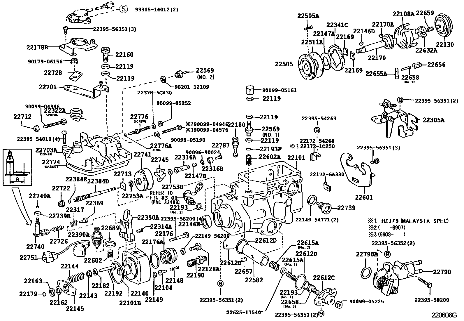 Injection pump body for Toyota Land Cruiser HZJ79L - Amayama