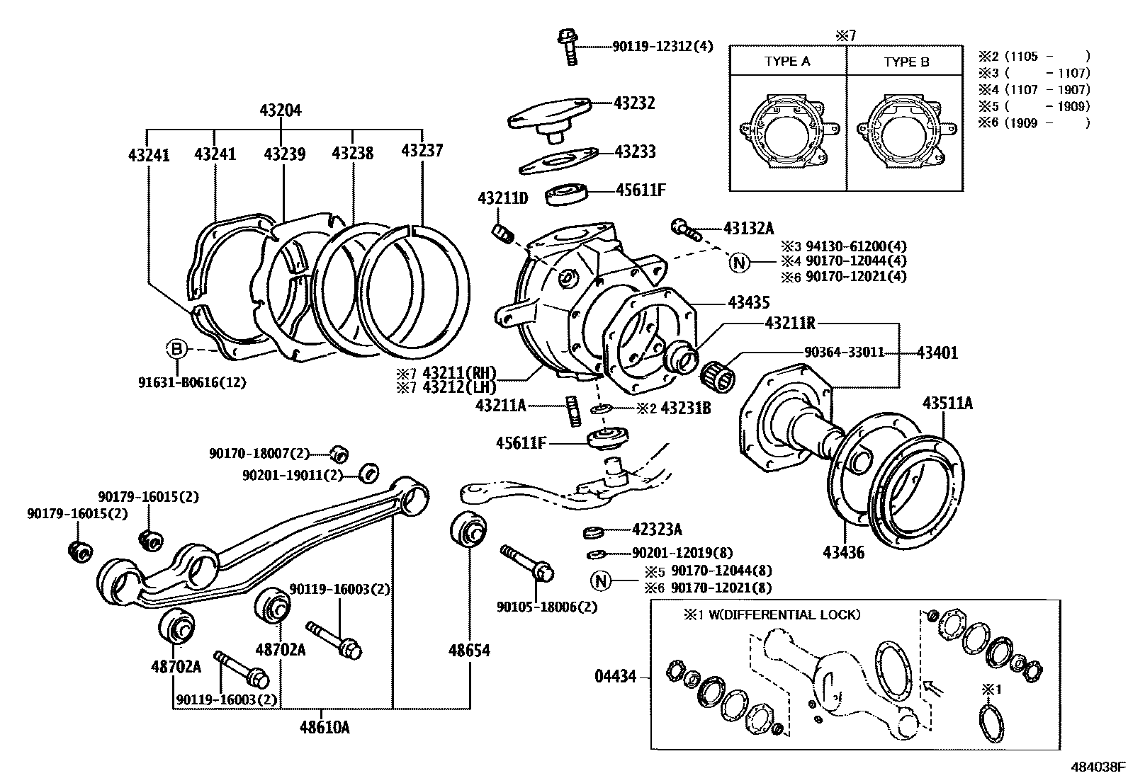 Front axle arm & steering knuckle for Toyota Land Cruiser HZJ76L ...