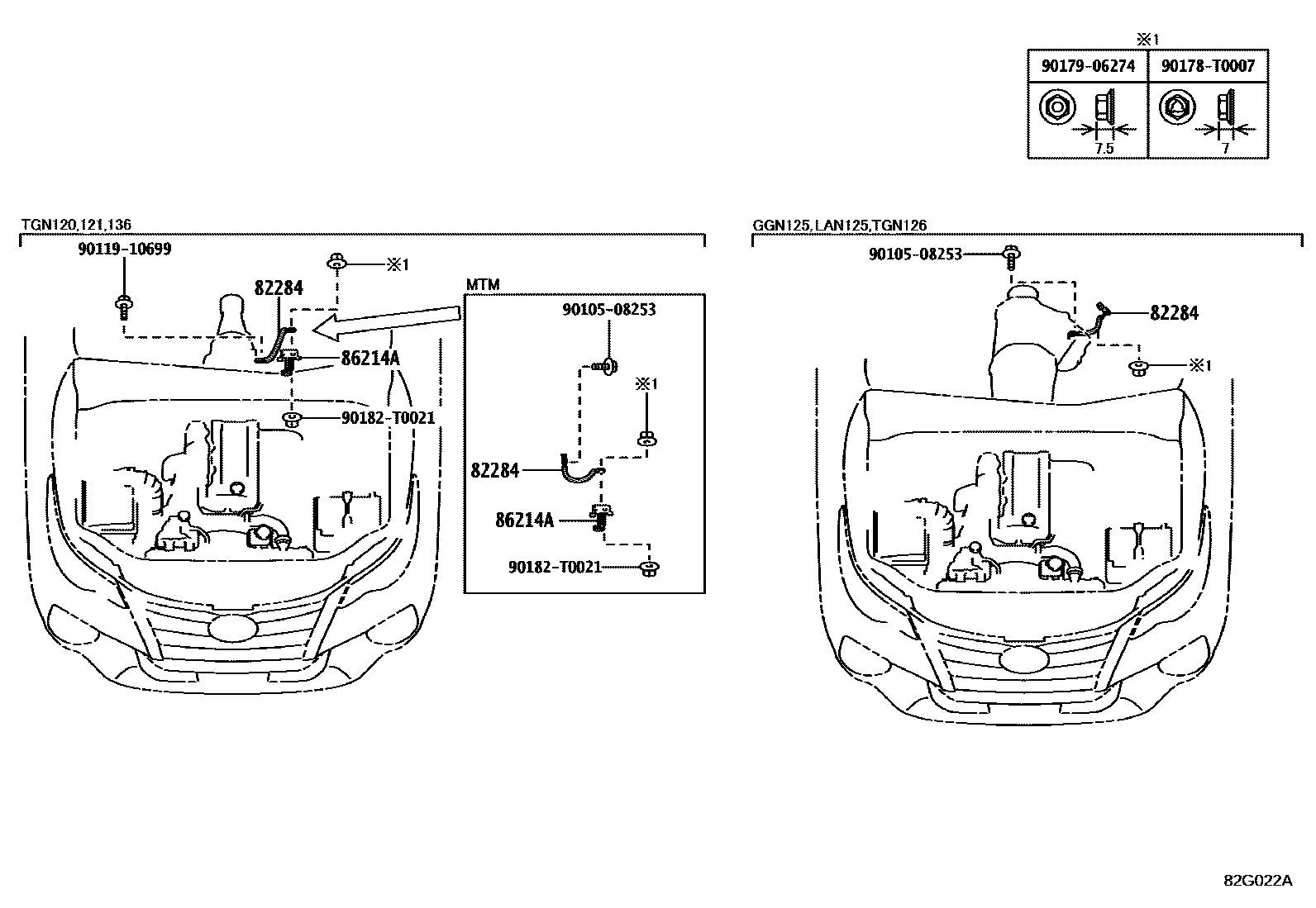 Wiring & clamp for Toyota Hilux GUN136R - Genuine parts - Amayama