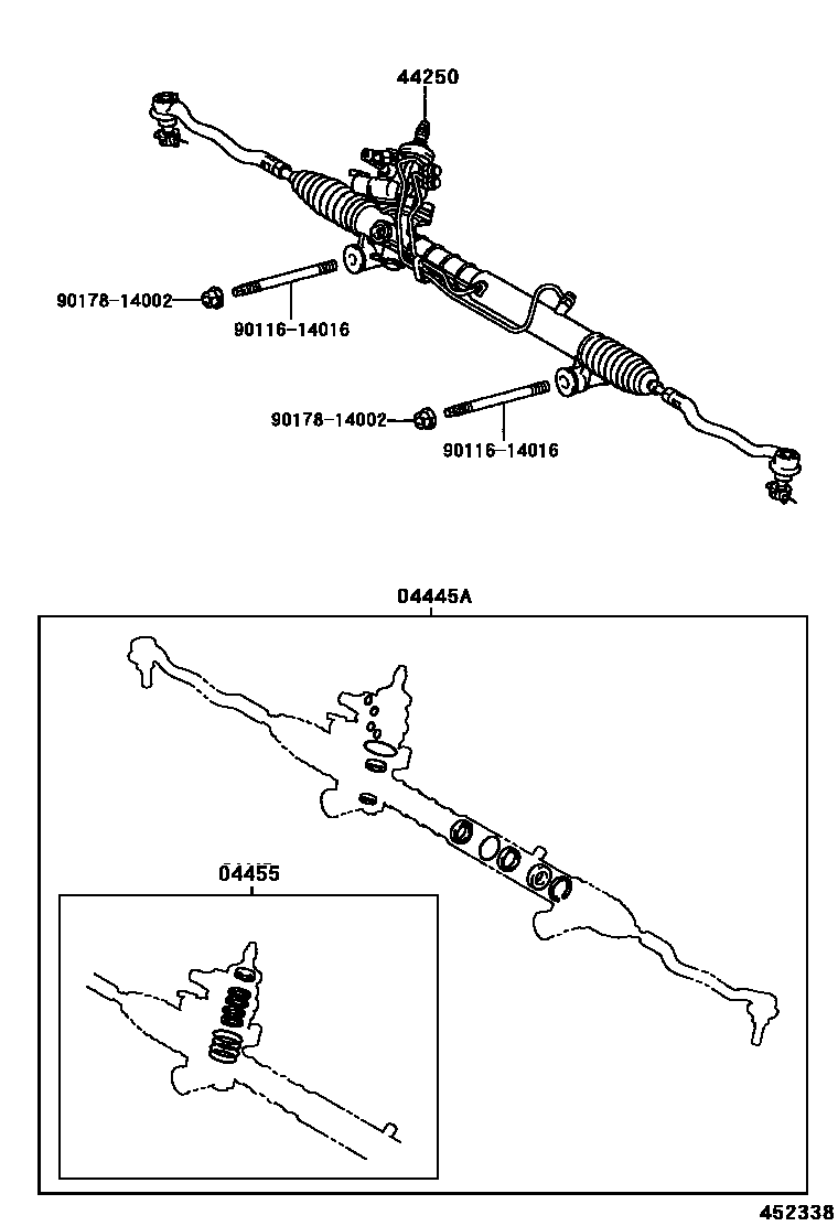 Front steering gear & link for Lexus LS430 UCF30R - Auto parts - Amayama