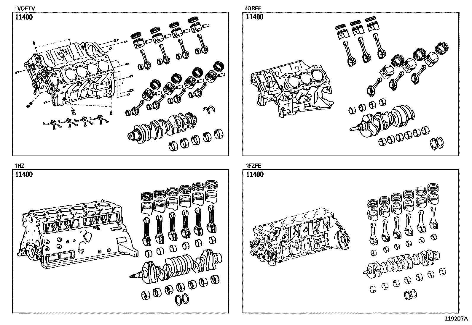 Short block assembly for Toyota Land Cruiser VDJ78R - Auto parts - Amayama