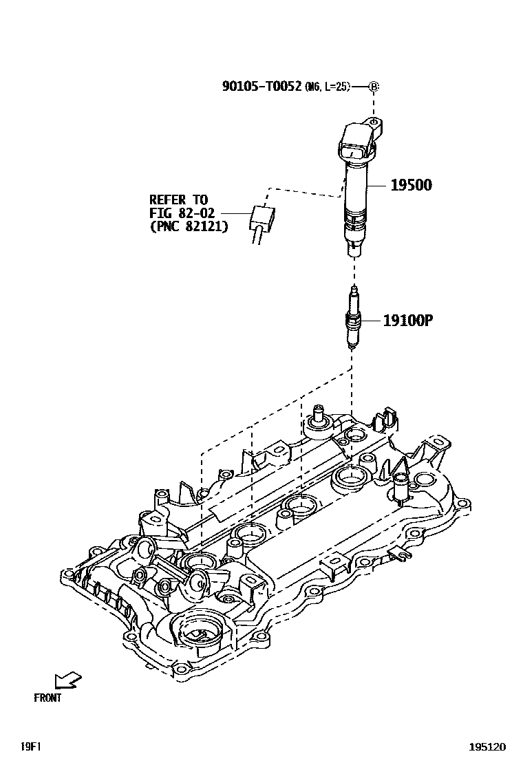 Ignition coil & spark plug / glow plug for Toyota Rush F800LE - Genuine ...