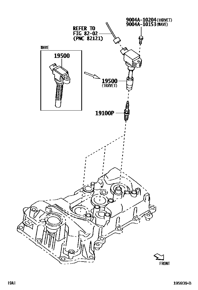 Ignition coil & spark plug / glow plug for Toyota Raize A251LA - Auto ...