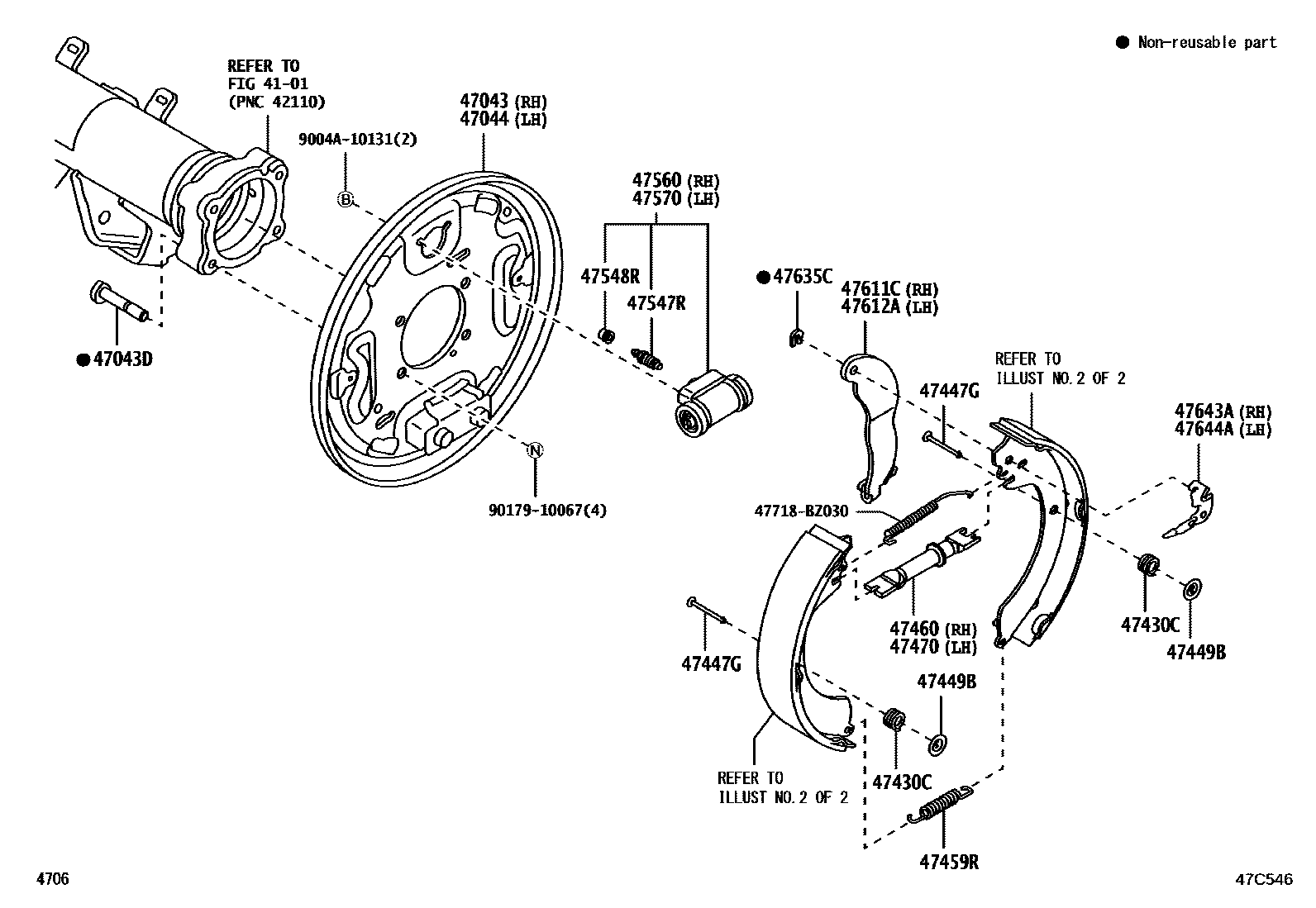 Rear drum brake wheel cylinder & backing plate for Toyota Rush F800LE ...