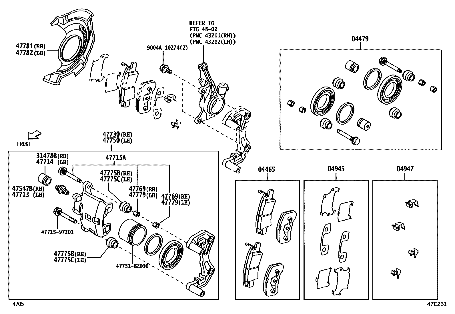 Front disc brake caliper & dust cover for Toyota Agya / Wigo A350LA ...