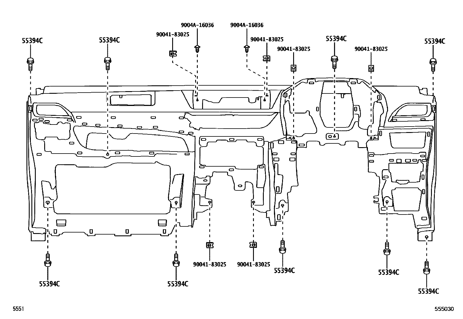 Instrument panel & glove compartment for Toyota Veloz W101RE - Genuine ...