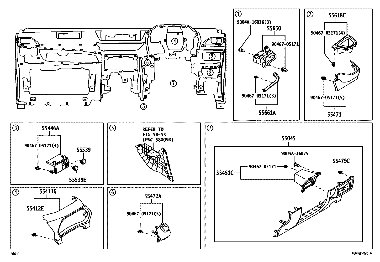 Instrument panel & glove compartment for Toyota Veloz W101RE - Genuine ...