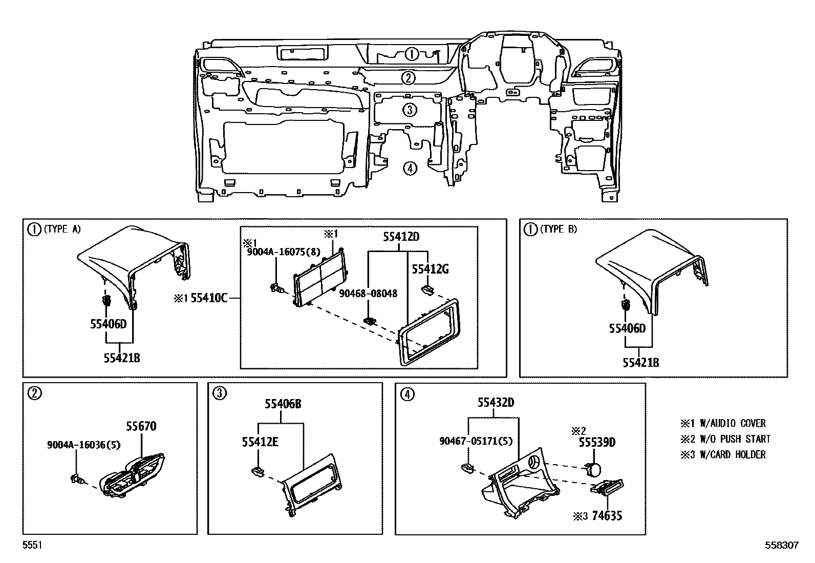 Instrument panel & glove compartment for Toyota Veloz W101RE - Genuine ...