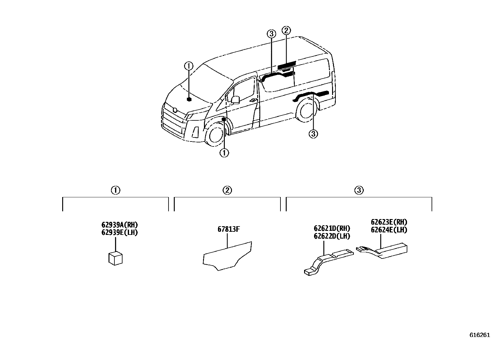 Side member for Toyota Granvia GDH301L - Auto parts - Amayama