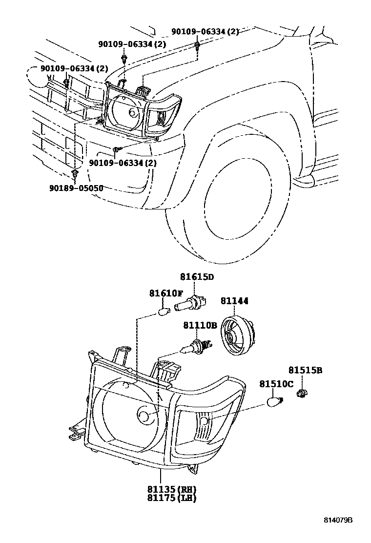 Headlamp for Toyota Land Cruiser HZJ76L - Auto parts - Amayama
