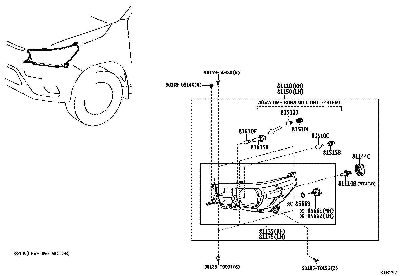 Headlamp for Toyota Hilux GUN126R - Auto parts - Amayama