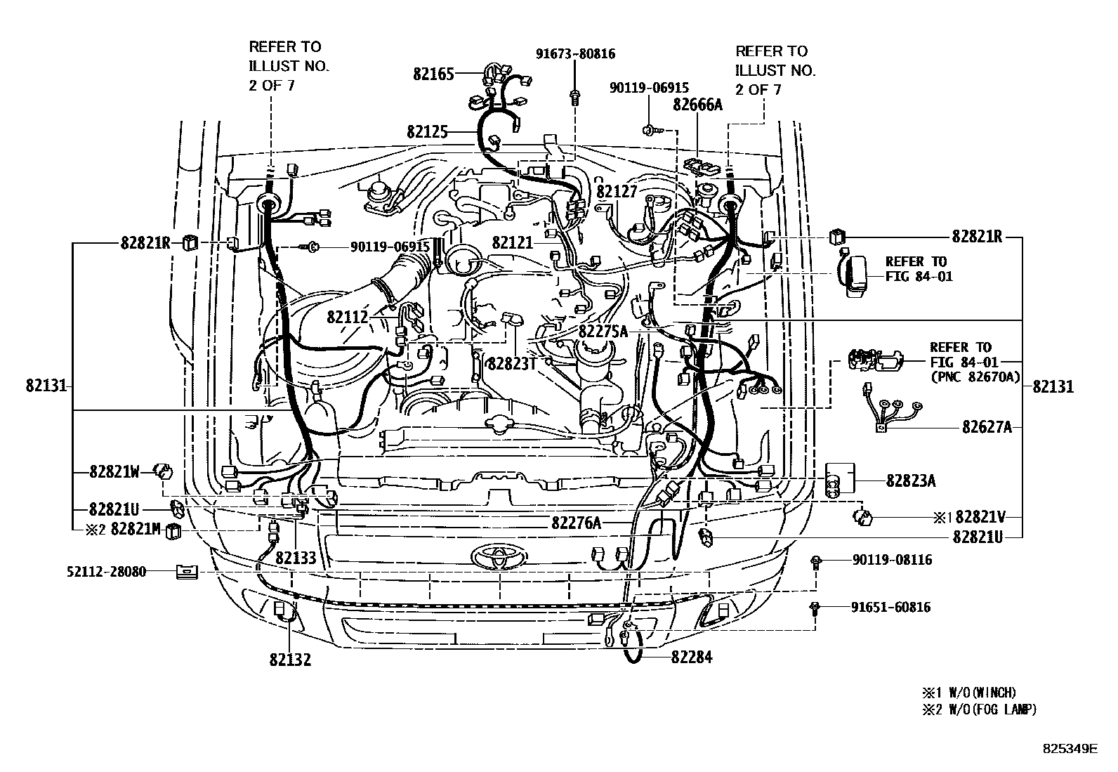 Wiring & clamp for Toyota Land Cruiser HZJ76L - Genuine parts - Amayama