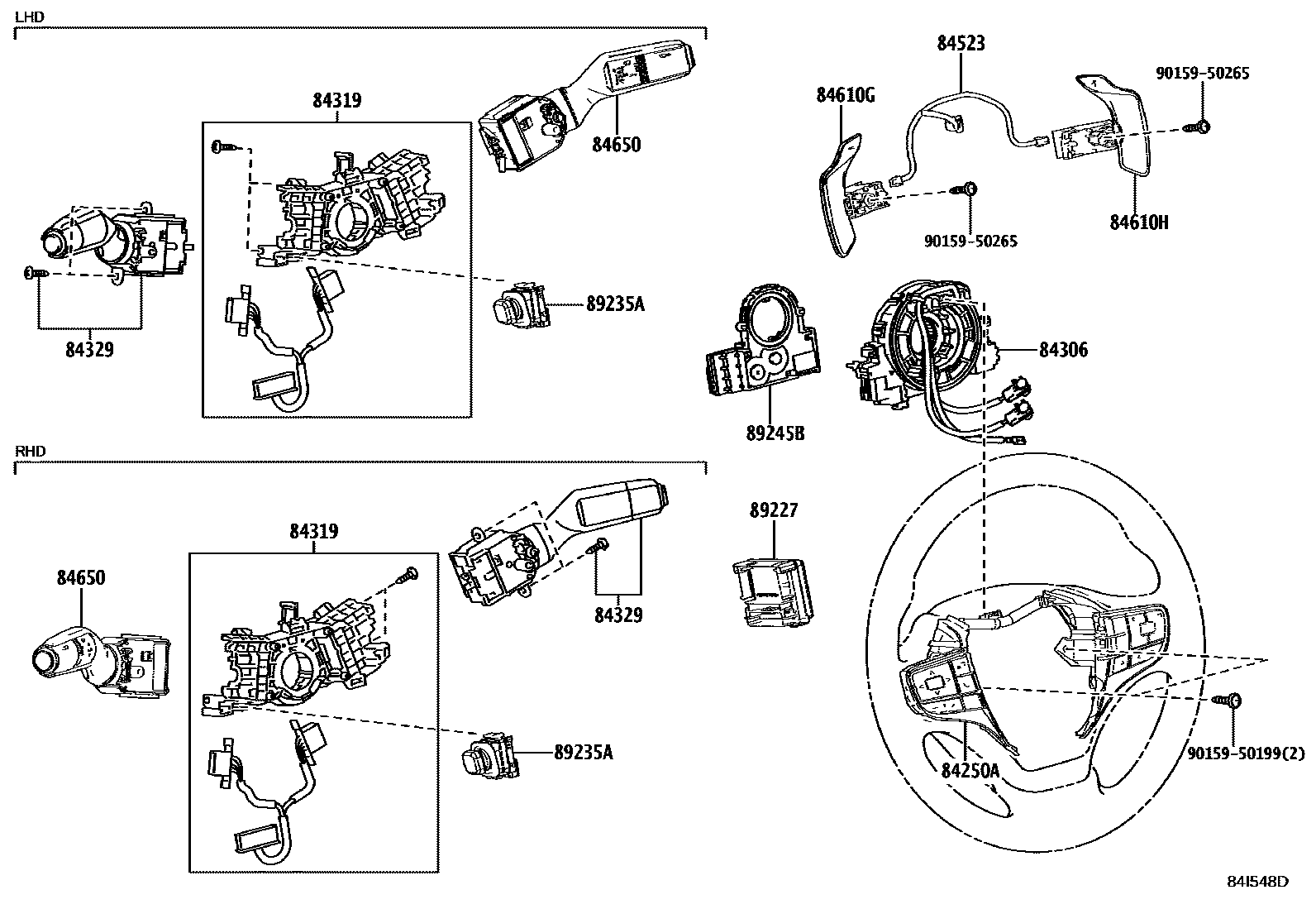 Switch & relay & computer for Lexus LS500 / 500H / 350 VXFA50R - Auto ...