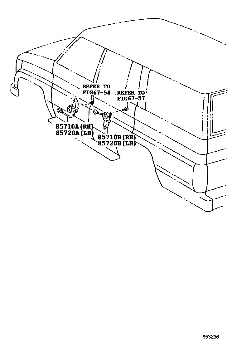 Door motor & door solenoid for Toyota Land Cruiser HZJ76L - Auto parts ...