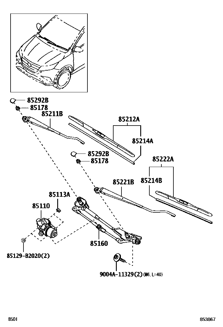 Windshield wiper for Toyota Rush F800RE - Auto parts - Amayama