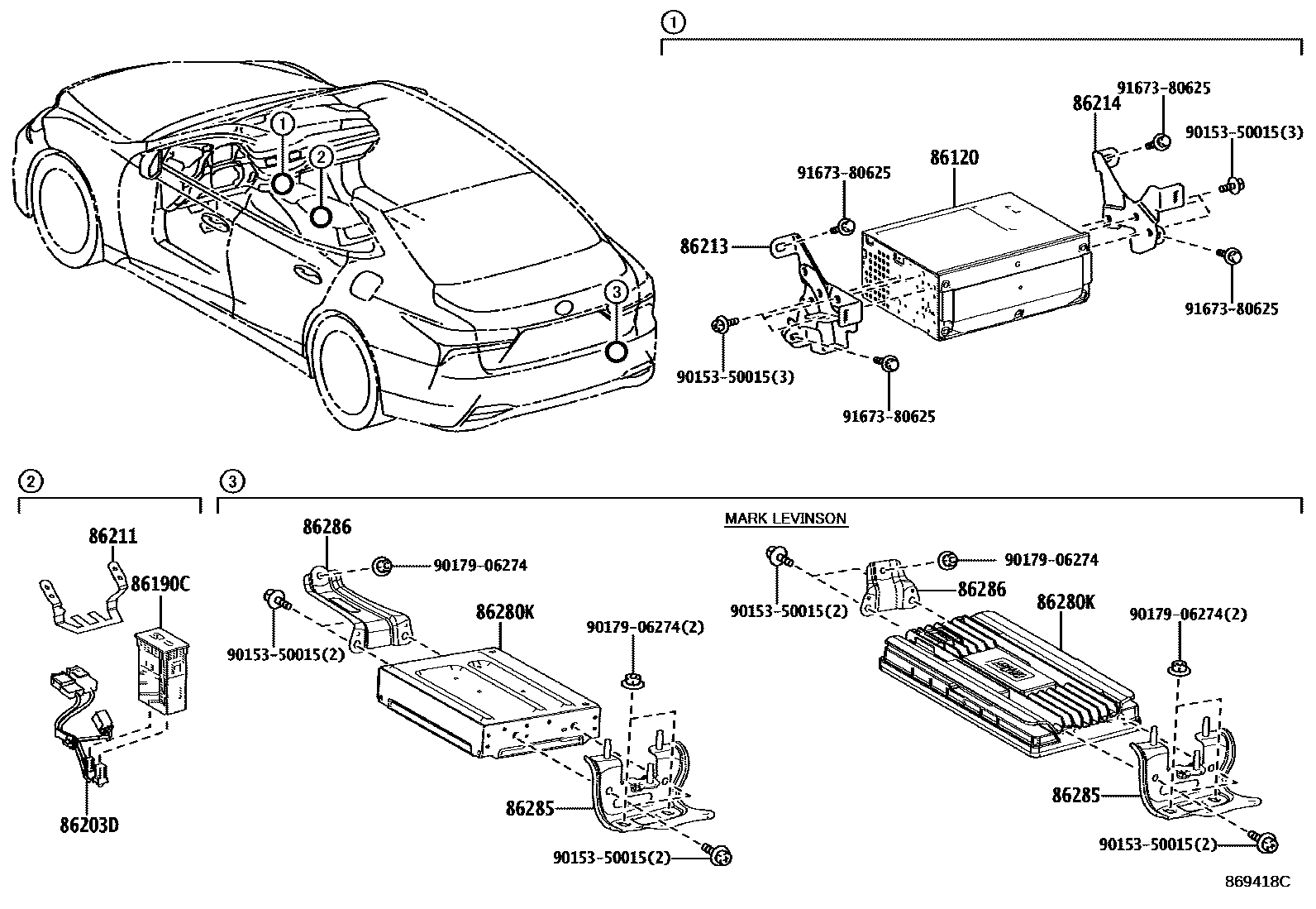 Radio receiver & amplifier & condenser for Lexus LS500 / 500H / 350 ...