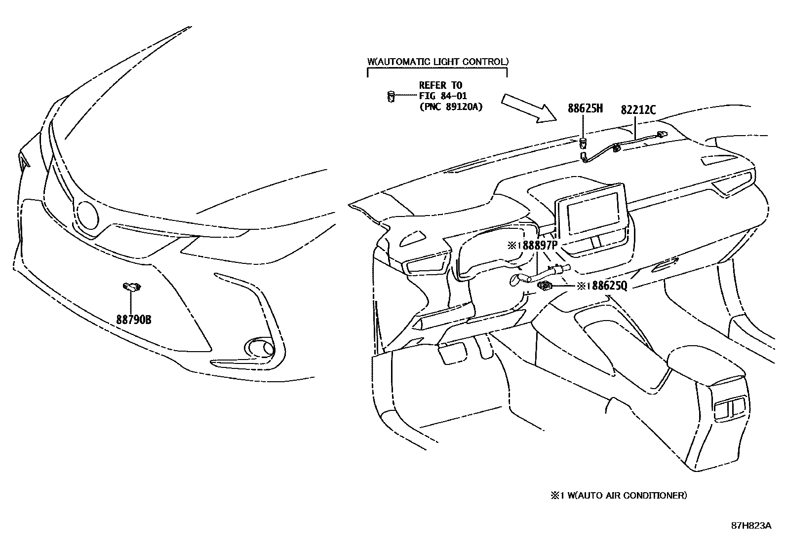 Heating & air conditioning - control & air duct for Toyota Corolla ...