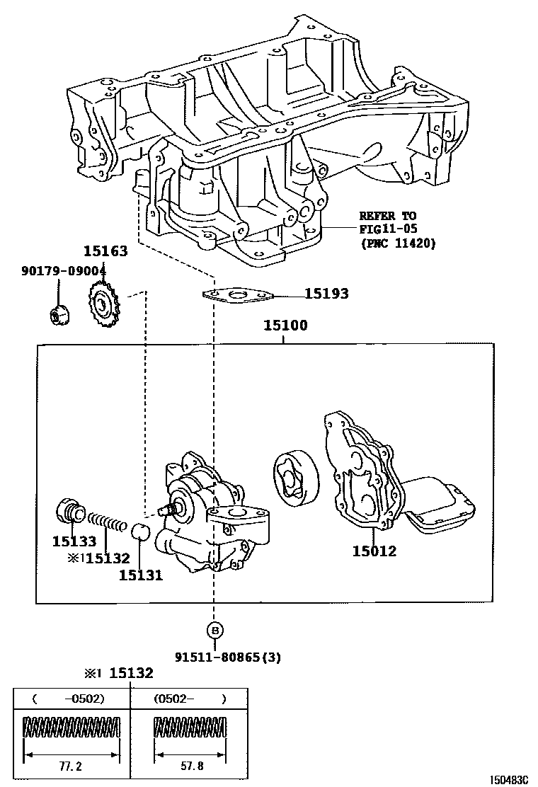 Engine oil pump for Toyota Picnic Verso / Avensis Verso ACM20R - Auto ...