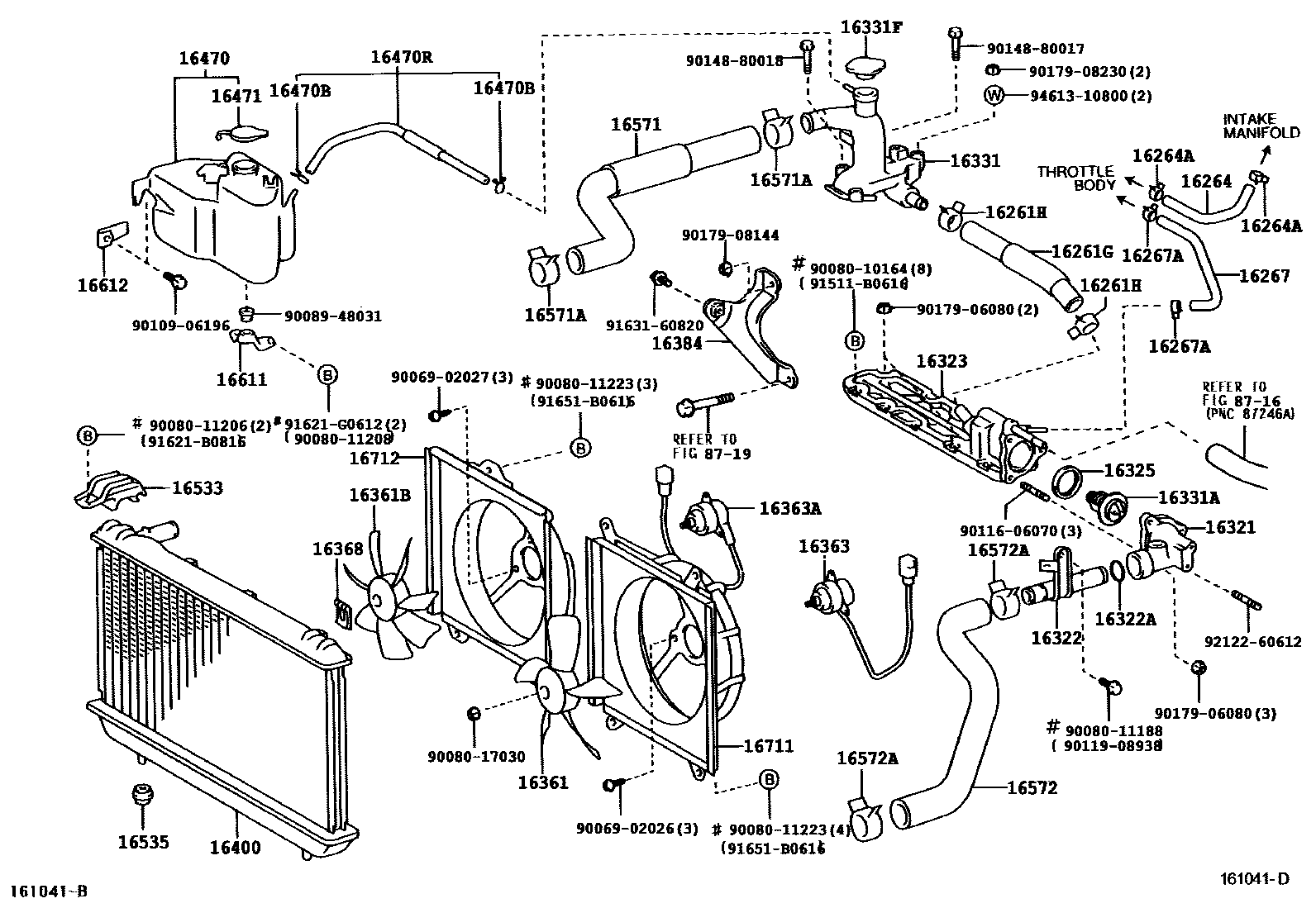 Radiator & water outlet for Toyota Avalon MCX10R - Auto parts - Amayama