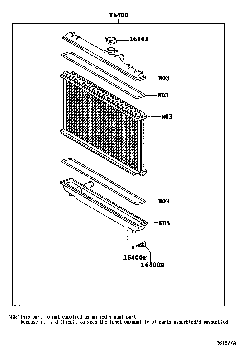 Radiator & water outlet for Lexus IS200 / 300 GXE10R - Genuine parts ...