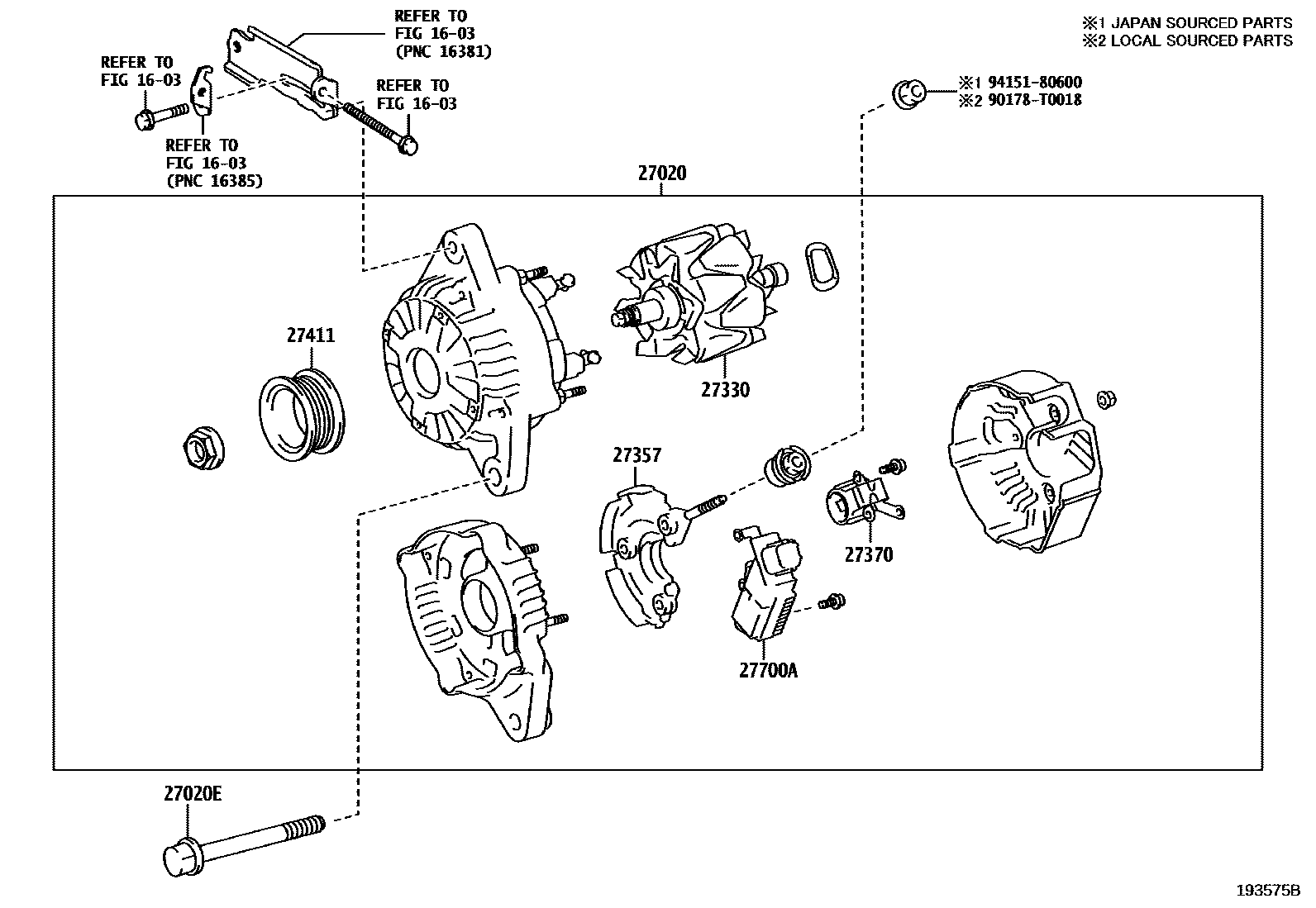 Alternator for Toyota Corolla Altis ZRE142R - Auto parts - Amayama