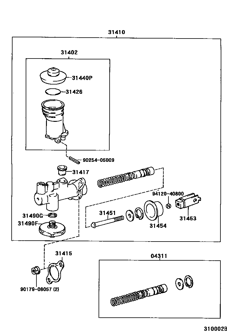 Clutch master cylinder for Toyota Land Cruiser Prado LJ95R - Auto parts ...