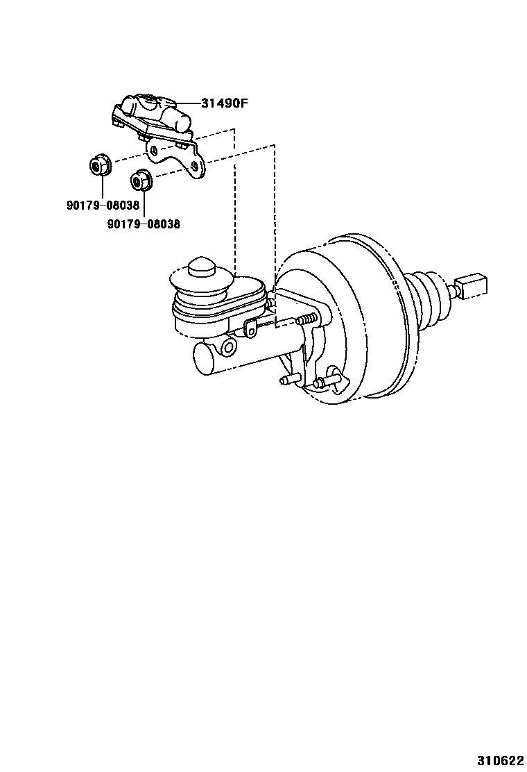 Clutch master cylinder for Toyota Land Cruiser HZJ79R - Genuine parts ...