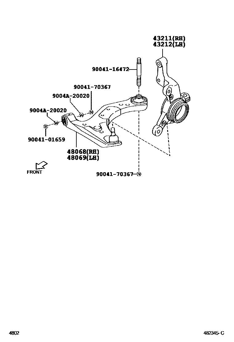 Front axle arm & steering knuckle for Toyota Avanza F601RM - Auto parts ...
