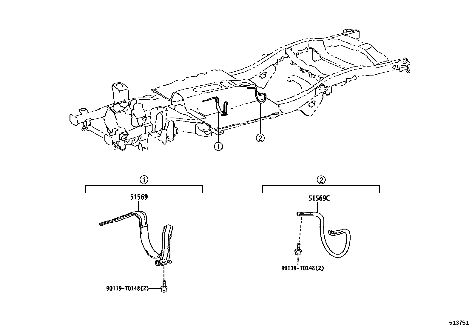 Frame for Toyota Hilux GUN120R - Auto parts - Amayama