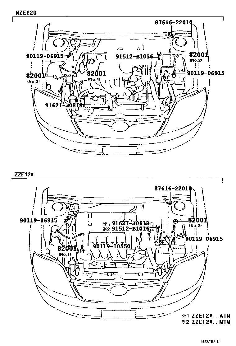Wiring & clamp for Toyota Corolla NZE120L - Auto parts - Amayama