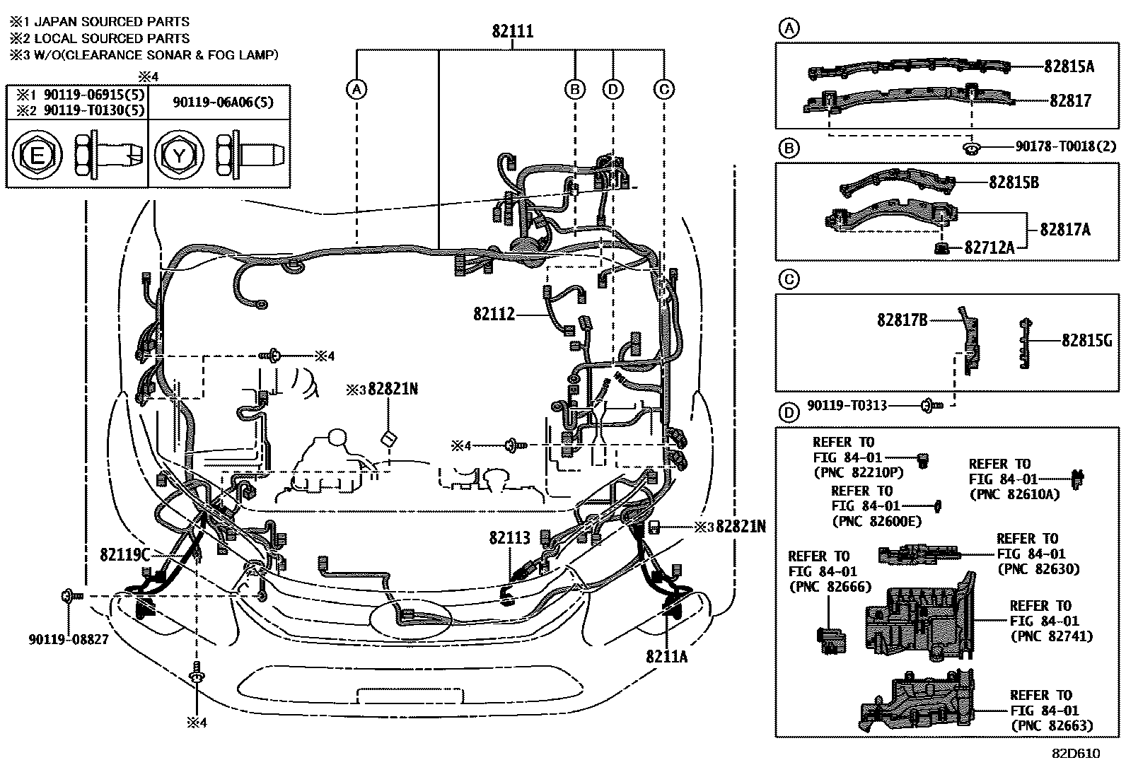 Wiring & clamp for Toyota Hilux GUN126L - Auto parts - Amayama