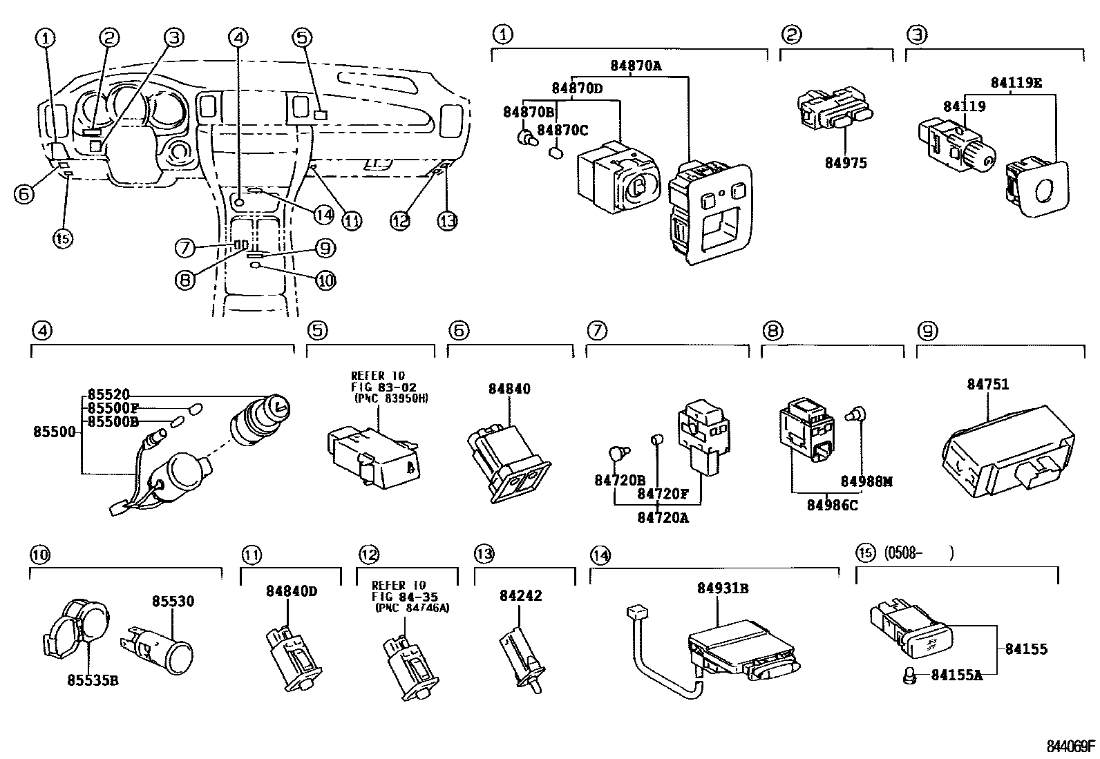 Switch & relay & computer for Lexus SC430 UZZ40L - Auto parts - Amayama