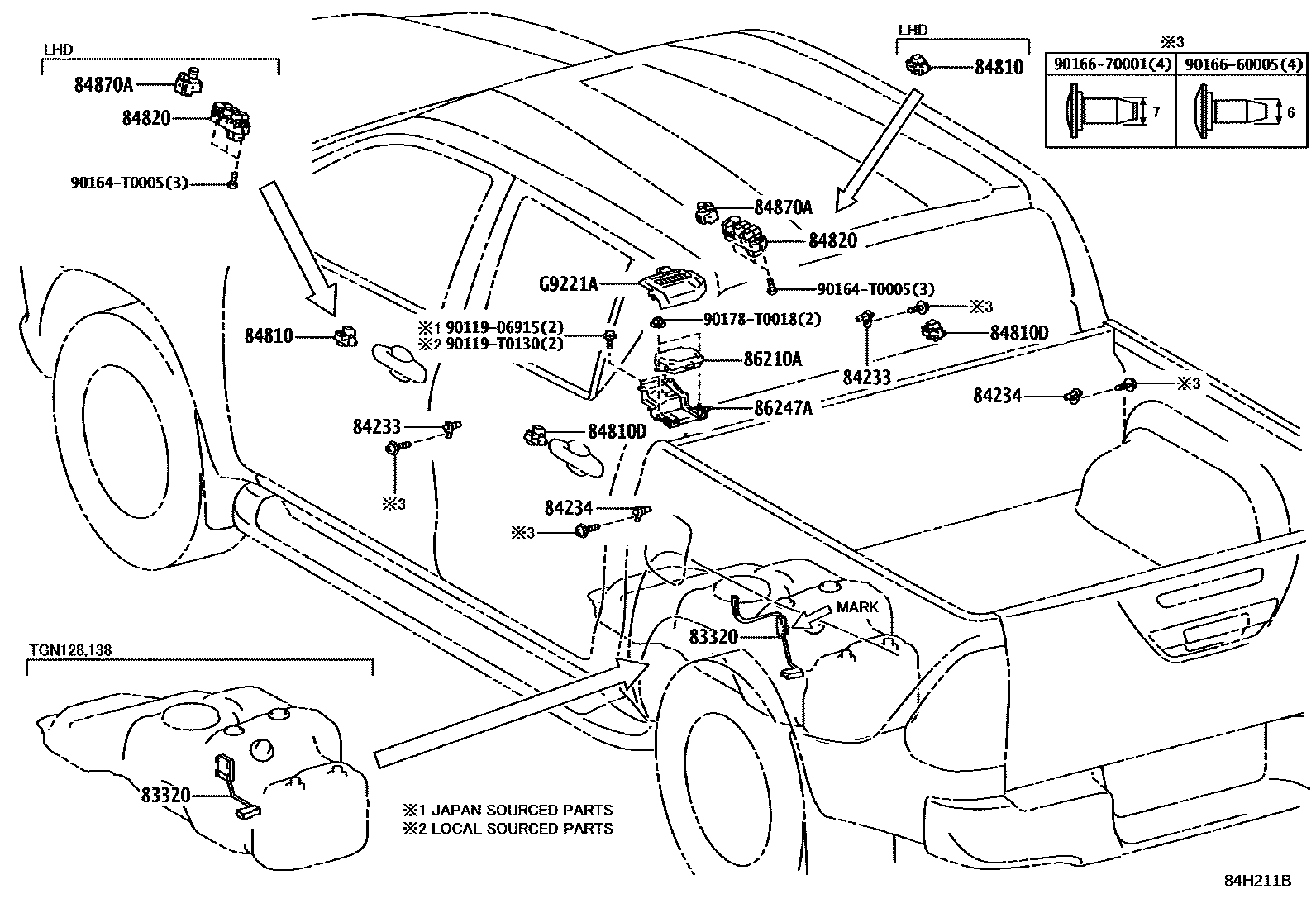 Switch & relay & computer for Toyota Hilux GGN125L - Genuine parts ...