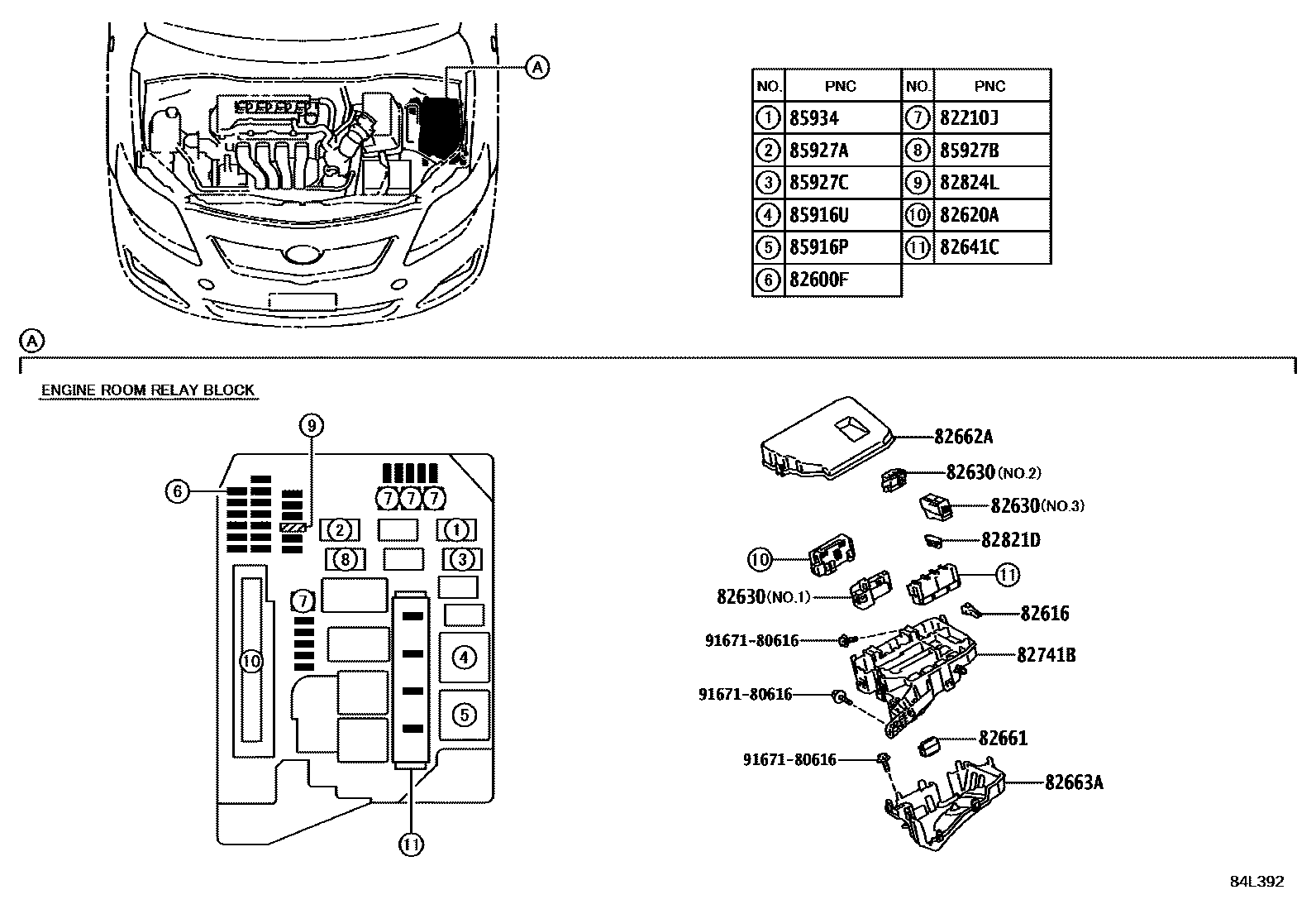 Switch & relay & computer for Toyota Corolla ZZE141L - Genuine parts ...